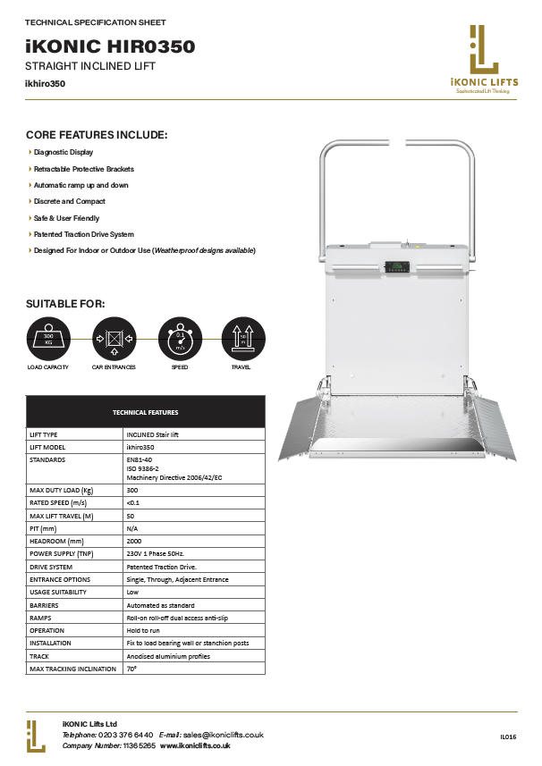iKONIC HIRO 350 - iKONIC Lifts