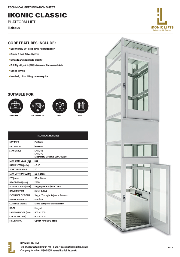 iKONIC CLASSIC PLATFORM LIFT - iKONIC Lifts